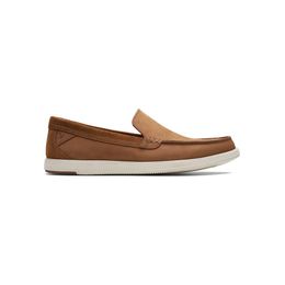 Clarks Leder-Mokassins "Bratton" in Hellbraun - 69% | Gr&ouml;&szlig;e 41,5 | Herren-schnuerschuhe