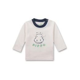 Sanetta Kidswear Longsleeve in Creme/ Dunkelblau - 63% | Gr&ouml;&szlig;e 74 | Baby-langarmshirts
