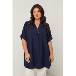 Curvy Lady Tunika in Dunkelblau - 73% | Gr&ouml;&szlig;e 40/42 | Damen-blusen