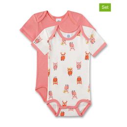 Sanetta 2er-Set: Bodys in Rosa/ Wei&szlig; - 50% | Gr&ouml;&szlig;e 74 | Baby-bodys