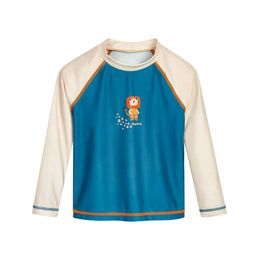 Playshoes Badeshirt in Blau/ Creme - 37% | Gr&ouml;&szlig;e 110/116 | Baby-bademode