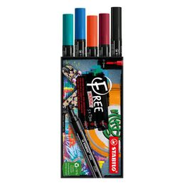 Stabilo Permanent-Marker "Stabilo FREE Acrylic Urban" - 5er Pack - 48% | Schulzubehoer