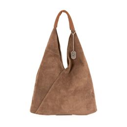 Anna Morellini Leder-Shopper "Eleonora" in Hellbraun - (B)40 x (H)31 x (T)2 cm - 73% | Damen-taschen