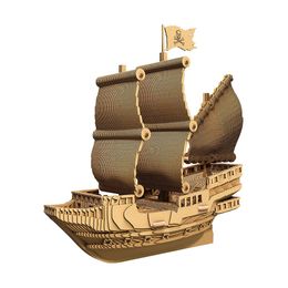 Cartonic 3D-Puzzle ''Pirate Ship'' in Hellbraun - 34% | Gesellschaftsspiele
