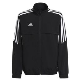 Adidas Trainingsjacke "CON22 PRE JKT Y" in Schwarz/ Wei&szlig; - 60% | Gr&ouml;&szlig;e 140 | Kinder-outdoor-jacken