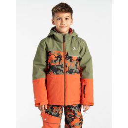 Dare 2b Ski-/ Snowboardjacke "Traverse II" in Khaki/ Rot - 70% | Gr&ouml;&szlig;e 104 | Kinder-outdoor-jacken