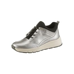 Heine Leder-Sneakers in Silber - 73% | Gr&ouml;&szlig;e 36 | Damen-sneakers