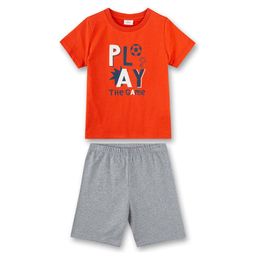Sanetta Pyjama in Rot/ Grau - 57% | Gr&ouml;&szlig;e 98 | Kinder-waesche