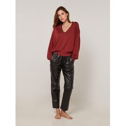 Rodier Pullover in Bordeaux - 62% | Gr&ouml;&szlig;e L | Damen-pullover-cardigans