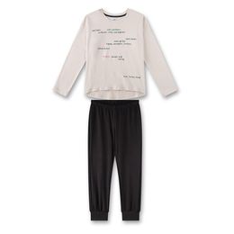 Sanetta Pyjama in Beige/ Schwarz - 52% | Gr&ouml;&szlig;e 140 | Kinder-waesche