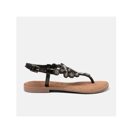 Lazamani Leder-Zehentrenner in Schwarz - 61% | Gr&ouml;&szlig;e 37 | Damen-sandalen
