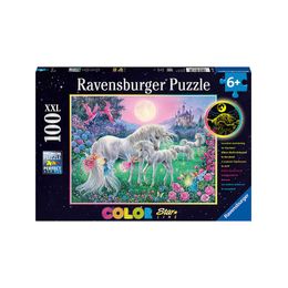Ravensburger 100tlg. Puzzle "Einh&ouml;rner im Mondschein" - ab 6 Jahren - 12% | Gesellschaftsspiele