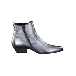 Paul Green Leder-Stiefeletten in Silber - 53% | Gr&ouml;&szlig;e 38 | Stiefeletten