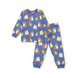 Sense Organics Pyjama "Long John" in Blau - 51% | Gr&ouml;&szlig;e 98/104 | Kinder-waesche