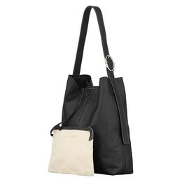 Becks&ouml;ndergaard Becks&ouml;ndergaard Leder-Schultertasche "Mae" in Schwarz - (B)32 x (H)40 x (T)15 cm - 57% | Damen-taschen