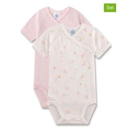 Sanetta 2er-Set: Bodys in Creme/ Rosa - 58% | Gr&ouml;&szlig;e 56 | Baby-bodys