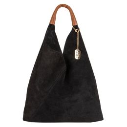 Anna Morellini Leder-Shopper "Eleonora" in Schwarz - (B)40 x (H)31 x (T)2 cm - 70% | Damen-taschen