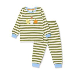 Sense Organics Pyjama "Long John" in Creme/ Khaki - 54% | Gr&ouml;&szlig;e 98/104 | Kinder-waesche
