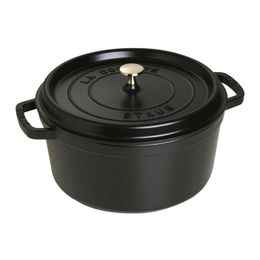 Staub Schmortopf Staub - LA Cocotte, Schwarz, Metall, 6,7 L, rund, Kochen, T&ouml;pfe, Schmort&ouml;pfe