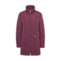 Steppjacke GOLDNER "Longsteppjacke mit Kontrastpaspeln", Damen, Gr. 38, lila (traubenviolett, rosenholz), Obermaterial: 100% Polyester PES., normal, Sonstiges, Jacken Steppjacke, Ohne