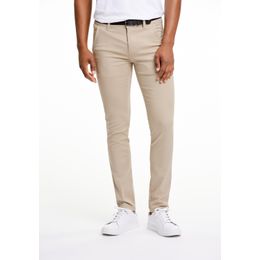 Chinos LINDBERGH "Chino Slim Fit", Herren, Gr. 31, L&auml;nge 36, beige (sand), Obermaterial: 98% Baumwolle, 2% Elasthan, slim fit, Hosen