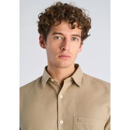 Flanellhemd LINDBERGH "Freizeithemd Regular Fit", Herren, Gr. M, Normalgr&ouml;&szlig;en, sand, Obermaterial: 70% Baumwolle, 30% Polyester, Hemden