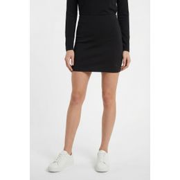 Minirock Calvin Klein Jeans "INTERLOCK MINI SKIRT", Damen, Gr. M (40), schwarz, Web, Obermaterial: 78% Polyester, 18% Viskose, 4% Elasthan, unifarben, figurbetont mini, R&ouml;cke Minirock, Figurbetonte Passform