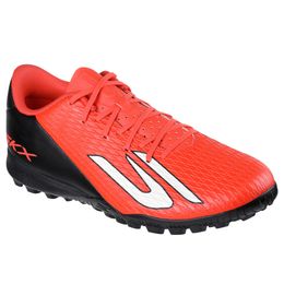 Fu&szlig;ballschuh Skechers "Skechers CLUB TF, Skechers Skx_2 Club Tf", Herren, Gr. 45, rdbk rot, schwarz, Lederimitat, Schuhe Fu&szlig;ballschuh, Schn&uuml;rschuh, Sportschuh mit Turf Sohle