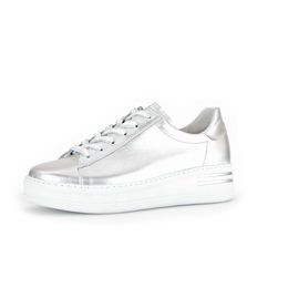 Sneaker Gabor "Sneaker low", Herren, Gr. 35,5, silber, Schuhe Sneaker