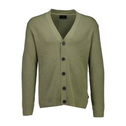 Strickjacke Junk De Luxe "Cardigan Relaxed Fit", Damen, Gr. L, dusty army, Obermaterial: 80% Baumwolle, 20% Polyester, Strickjacken Strickjacke