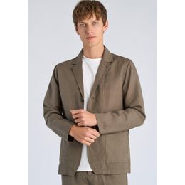 Anzugsakko LINDBERGH "Sakko Relaxed Fit", Herren, Gr. L, dk olive, Obermaterial: 55% Baumwolle, 45% Leinen, Sakkos