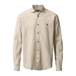 Leinenhemd MCS "MCS linen shirt MCPasadena", Herren, Gr. L, Normalgr&ouml;&szlig;en, chinchilla, Obermaterial: 55% Leinen, 45% Baumwolle, Hemden