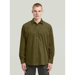 G-Star Raw Langarmshirt G-STAR "Clean Regular Hemd", Damen, Gr. L, schwarz olive, Obermaterial: 100% Baumwolle, Shirts Langarmshirt
