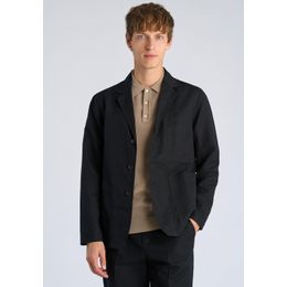 Anzugsakko LINDBERGH "Sakko Relaxed Fit", Herren, Gr. XL, schwarz, Obermaterial: 55% Baumwolle, 45% Leinen, Sakkos