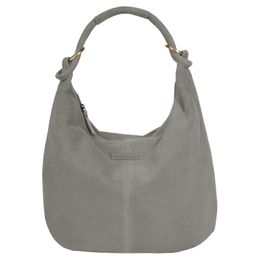 Bruno Banani Damen Shopper echt Leder grau