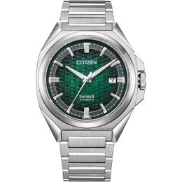 Citizen Herren Automatikuhr &raquo;Series 8&laquo; Armbanduhr, Mechansiche Uhr, Herrenuhr, Datum, Saphirglas silber