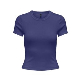 Only Damen Only &raquo;ONLVAL &ndash; Basic-Shirt mit Stretchkomfort f&uuml;r jeden Tag&laquo; regular fit, modisch, Jersey, Baumwollmischung, Rundhals blau M (38)