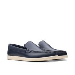 Clarks Herren Bootsschuh &raquo;Bratton Loafer&laquo; , Bootsschuh, Mokassin, Slip-On Sneaker mit Ziernaht blau 45