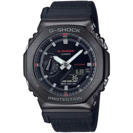 Casio G-Shock Herren Casio G-SHOCK Chronograph Quarzuhr,Armbanduhr,Herrenuhr,digital, bis 20bar wasserd.Textilarmband schwarz