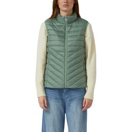Steppweste s.Oliver, Damen, Gr. 46, sage gr&uuml;n, Steppware, Obermaterial: 100% Polyester, regular fit taillenbedeckt, Rundhals, Westen Steppweste, mit Stehkragen