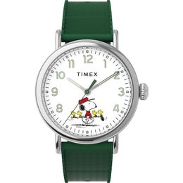 Timex Herren Quarzuhr &raquo;PEANUTS WATERBURY STANDARD&laquo; Armbanduhr, Herrenuhr, Damenuhr,Kunststoffarmband, Leuchtzeiger gr&uuml;n