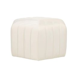 Beliani Pouf MURIETTA in Wei&szlig; - (W) 53 x (H) 29 x (L) 48 cm | Gr.: onesize