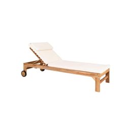 ebuy24 Liegenstuhl Andorra Teak 200 x 62 cm | Gr.: onesize