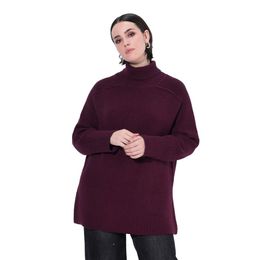 Ulla Popken Pullover in dunkel weinrot | Gr.: 54-56