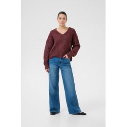Kaffe Strickpullover KAtrina Loose fit in Windsor Wine Melange | Gr.: XS