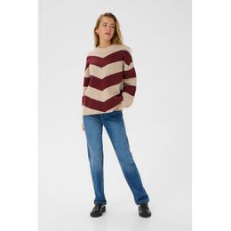 Kaffe Strickpullover KAverana Baggy fit in Feather G.M./Windsor W. Stripe | Gr.: XS