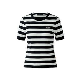 Oui T-Shirt in white black | Gr.: 40