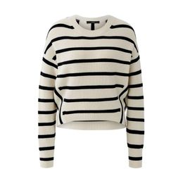 Oui Pullover in white black | Gr.: 38