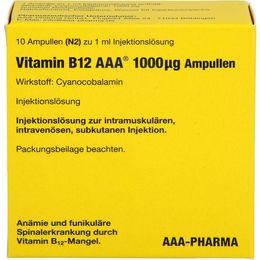 Vitamin B12 Aaa 1000 &mu;g Ampullen Injektionslsg. 10 ml