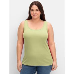 sheego Damen Tanktop in Rippqualit&auml;t, pistazie, Gr&ouml;&szlig;e 54